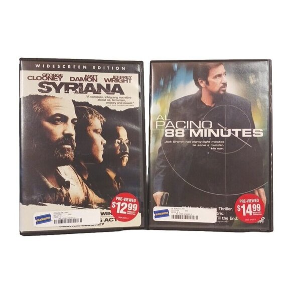 Media | Syriana 88 Minutes Dvd Set George Clooney Al Pacino Blockbuster ...